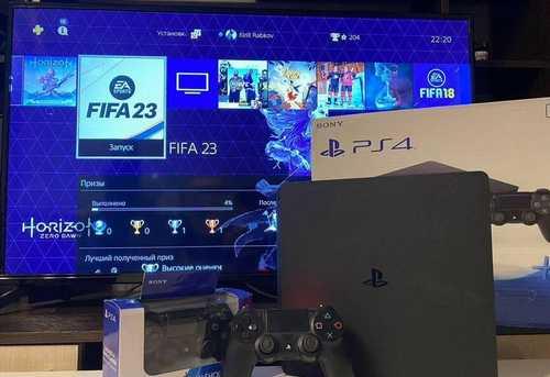 Игровая приставка ps4 slim с играми и джойстиком