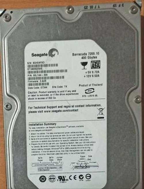 Жесткий диск 400gb Seagate st3400620as 7200rpm