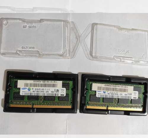 Оперативная память DDR3 2 gb so dimm 2шт