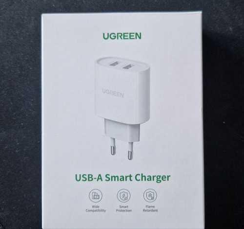 Сетевое зарядное устройство ugreen CD104 Dual USB