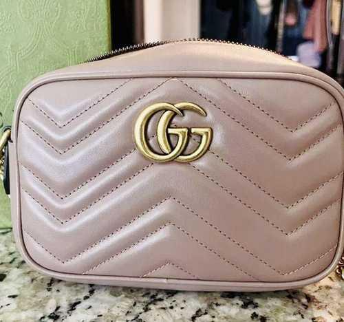 Сумка Gucci GG Marmont Mini цвет Dusty Rose