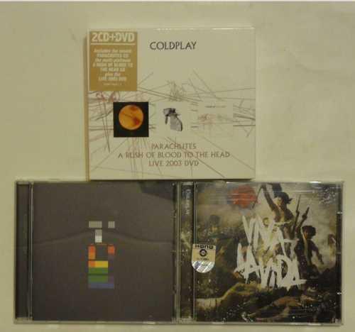 Фирменные альбомы Coldplay 4 CD   DVD, цена за всё