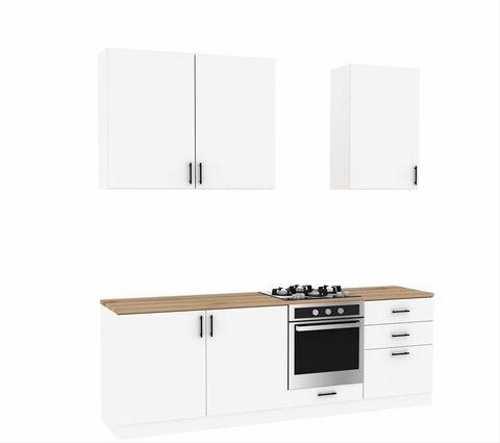 Модульная кухня Амика-11e белый современный