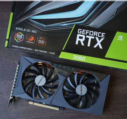 Видеокарта gigabyte GeForce RTX 3060 eagle OC 12Gb