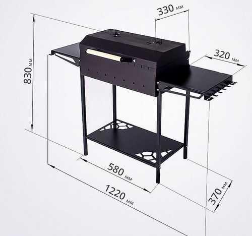 Мангал гриль Grillme без колес и без термометра