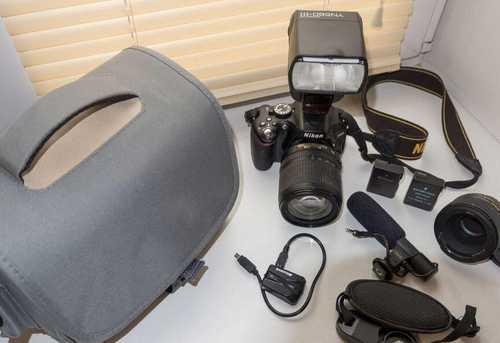 Nikon d5100 kit 18-105 + 50mm 1.8G