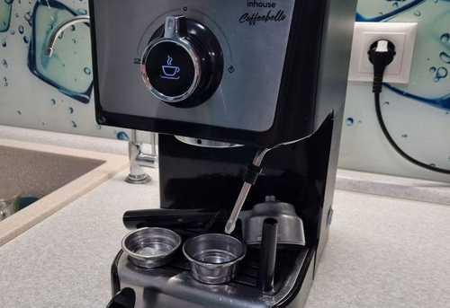 Кофеварка рожковая Inhouse Coffeebello ICM1801BK