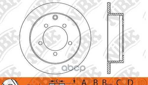 1242RN NiBK Диск тормозной RN1242 NiBK