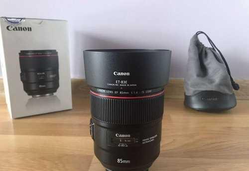 Canon EF 85mm f1.4 USM IS L