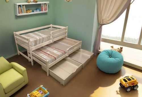 Выдвижная кровать для детей: уютный дизайн
