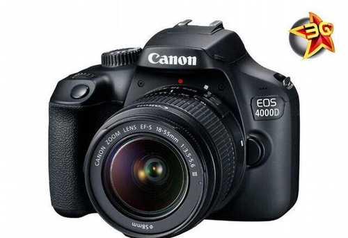 Фотоаппарат Canon EOS 4000D Kit EF-S 18-55 III