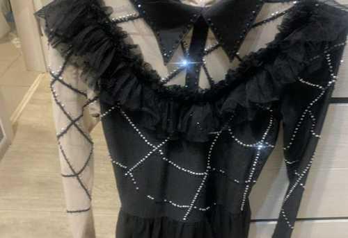 Платье фигурное катание черное