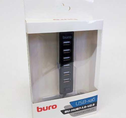 Разветвитель USB 2.0 Buro BU-HUB7-1.0-U2.0 7порт