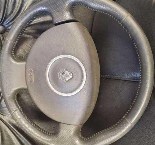 Руль меган 2 renault megane 2 кожаный