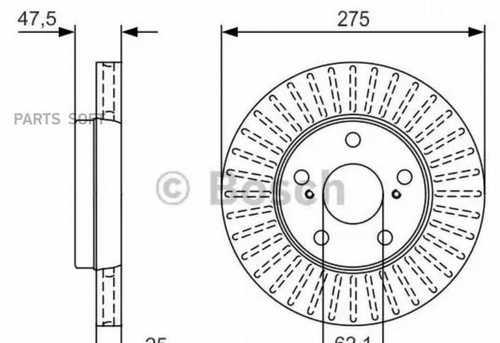 Bosch 0986479U79 0 986 479 U79 диск тормозной пере