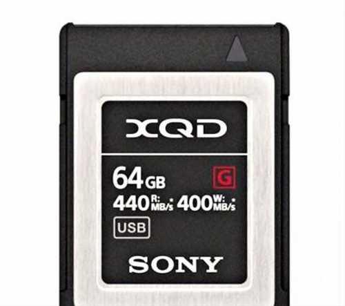 Карта памяти Sony QD-G64F XQD G 64GB (440/400 MB/s