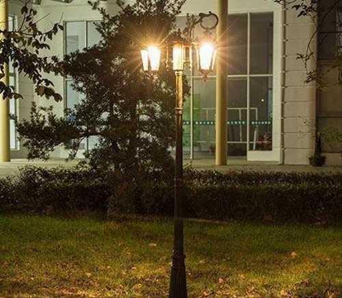 Уличные классические садовые фонари металл Н-1м-3м
