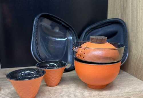 Китайский чайный набор походный в чехле, гунфу