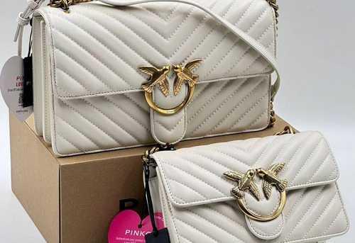 Сумка Pinko Love Bag One Chevron оригинал белая