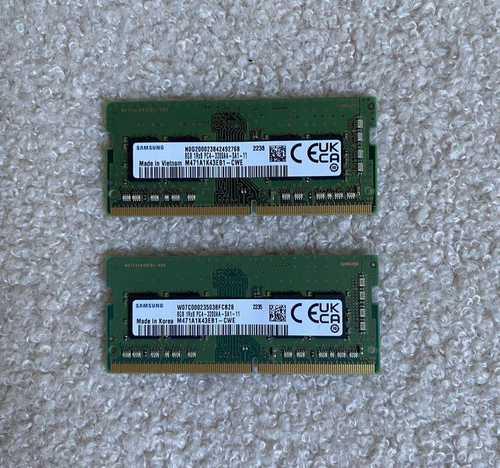 Оперативная память Samsung 8GB DDR4 SO-dimm,2x8GB