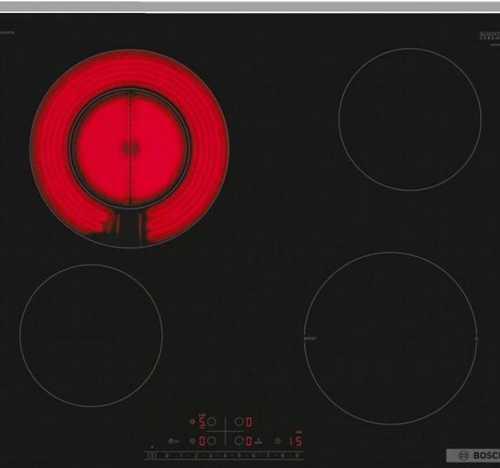 Электрическая варочная панель Bosch PKF631FP3E Serie 4, стеклокерамика, черная