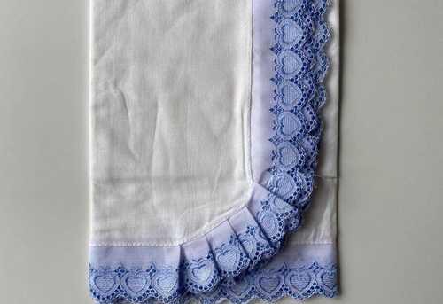 Новая) Крестильная пеленка синяя, уголок текстиль