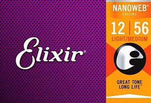 Струны для гитары Elixir 11077 NanoWeb Light-Mediu