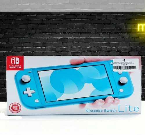 Б\У Nintendo Switch Lite голубой +флешка 128gb