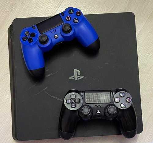 Sony playstation 4 slim 1tb 2 геймпада   3 диска