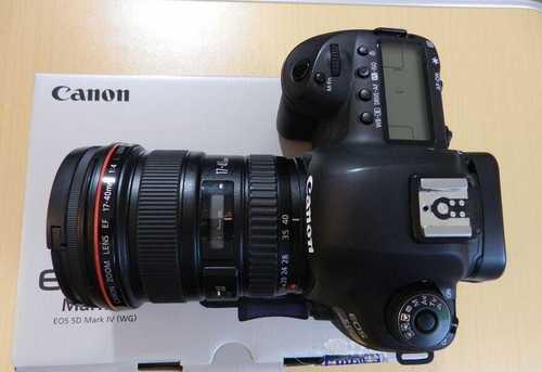 Фотокамера Canon 5D Mark 4 и объектив Canon 17-40