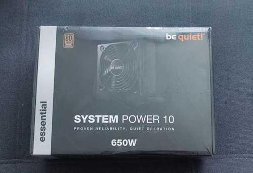 Блок питания be quiet system power 10 650W Bronze