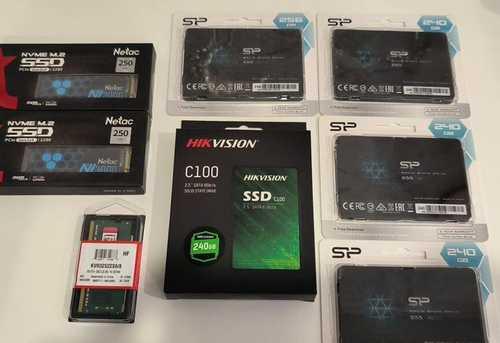 SSD диски новые Hikvision, Netac, Silicon Power