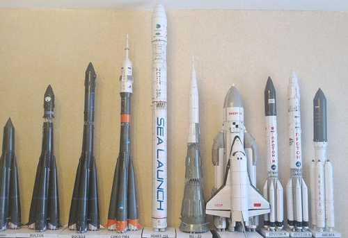 Коллекция макетов ракет 10 шт
