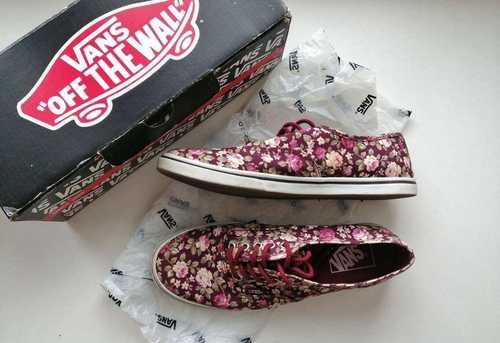 Ванс кеды Vans Authentic Floral с цветами 24,5 см