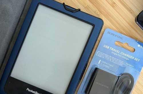 Pocketbook 640, с чехлом и зарядкой