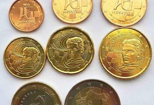 Хорватия набор 8 монет 2023 года Н.Тесла Новые unс