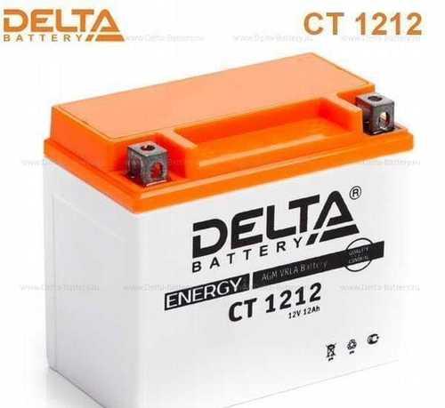Аккумулятор 12v 12 Ач на Мотоцикл Delta CT 1212