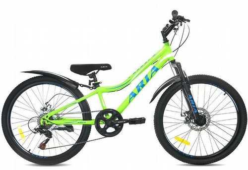 Велосипед aria 24" MS242D MD зеленый/синий (2022)