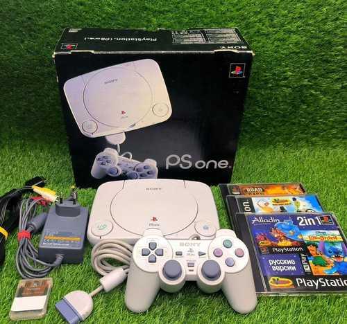 Sony PlayStation 1 One + Полный комплект + Игры