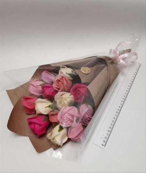 Букет из 15 мыльных цветов роз 1 сентября учителю