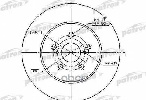 Диск тормозной передн lexus: RX 03- PBD4493 patron
