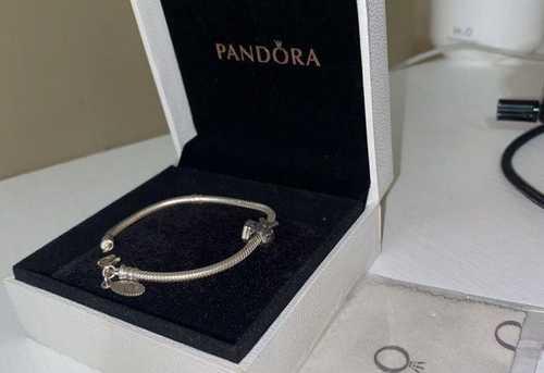 Pandora браслет+1 шарм 18 см