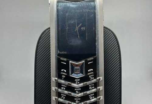 Vertu SIGNATURE V STAINLESS STEEL BLACK LEATHER, 3/32 ГБ