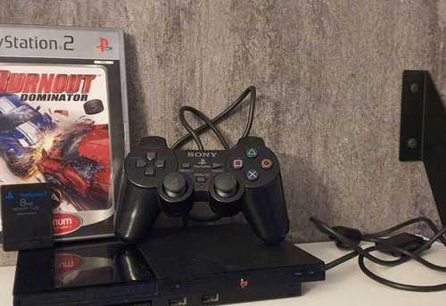 Sony PS2 slim 90008 на пломбе. Комплект