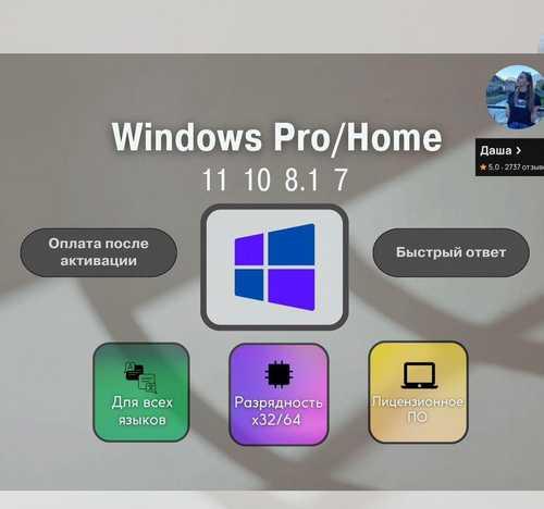 Ключ активации windows 10/11 pro; home