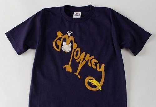 Брендовая футболка Monkey, USA, новая, р.7 лет