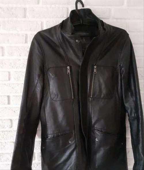 Кожаная куртка(жакет пиджак) armani exchange