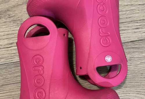 Резиновые сапоги крокс crocs c11 детские фуксия