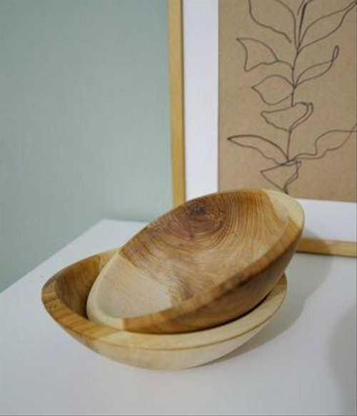 Деревянная тарелка (салатница)
