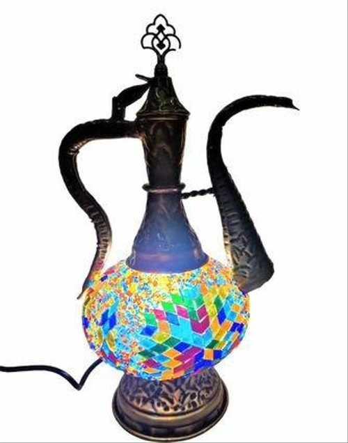 Турецкая настольная лампа, мозаика, разные